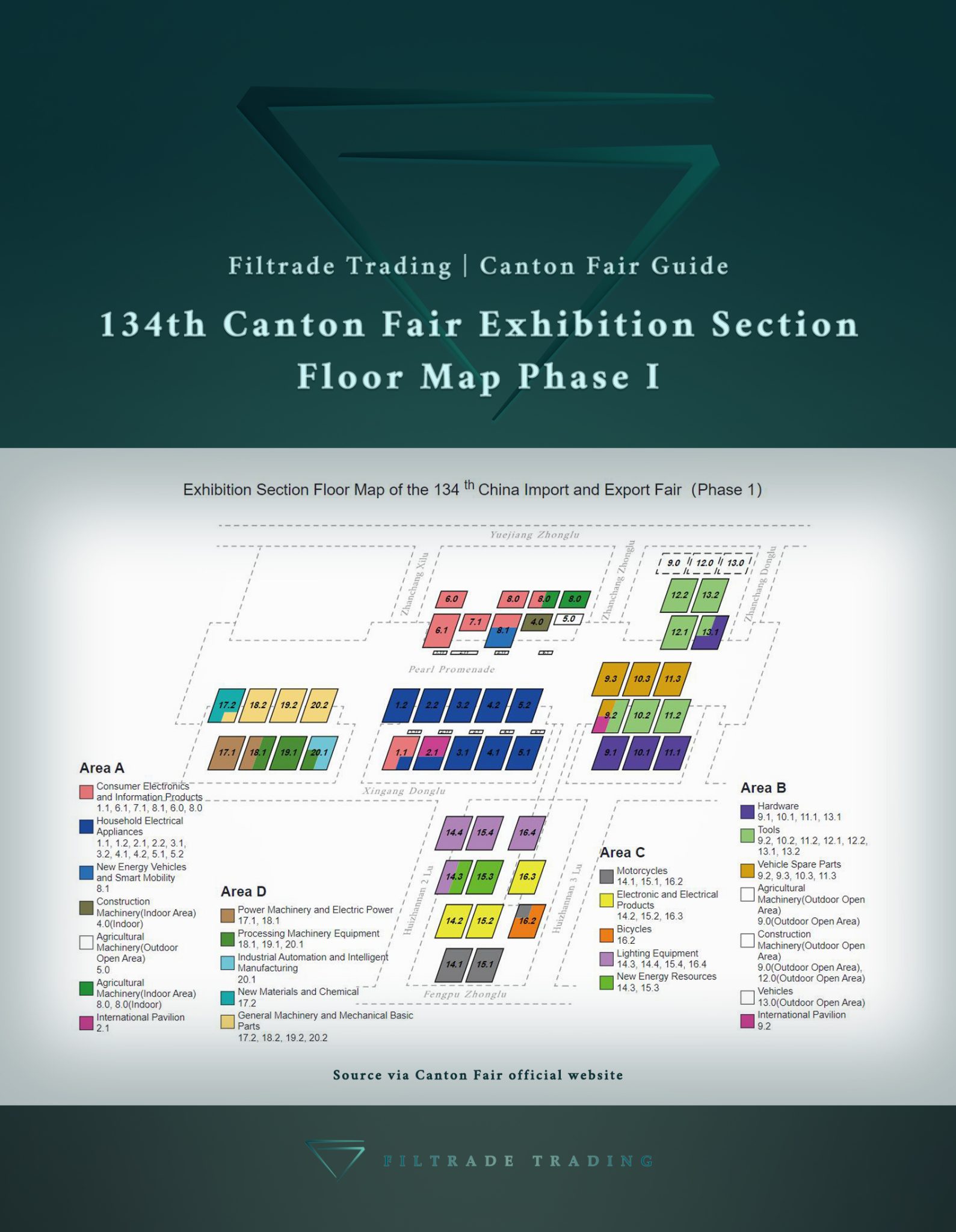 The 134th Canton Fair Exhibition Section Floor Map – Filtrade Trading