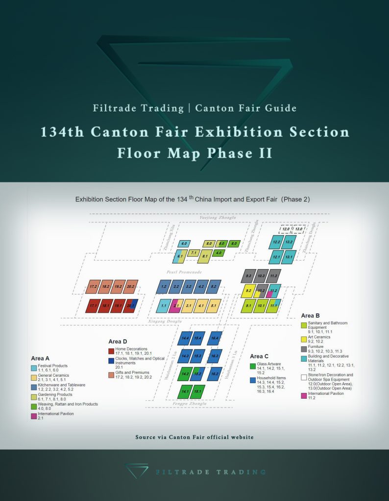 The 134th Canton Fair Exhibition Section Floor Map – Filtrade Trading