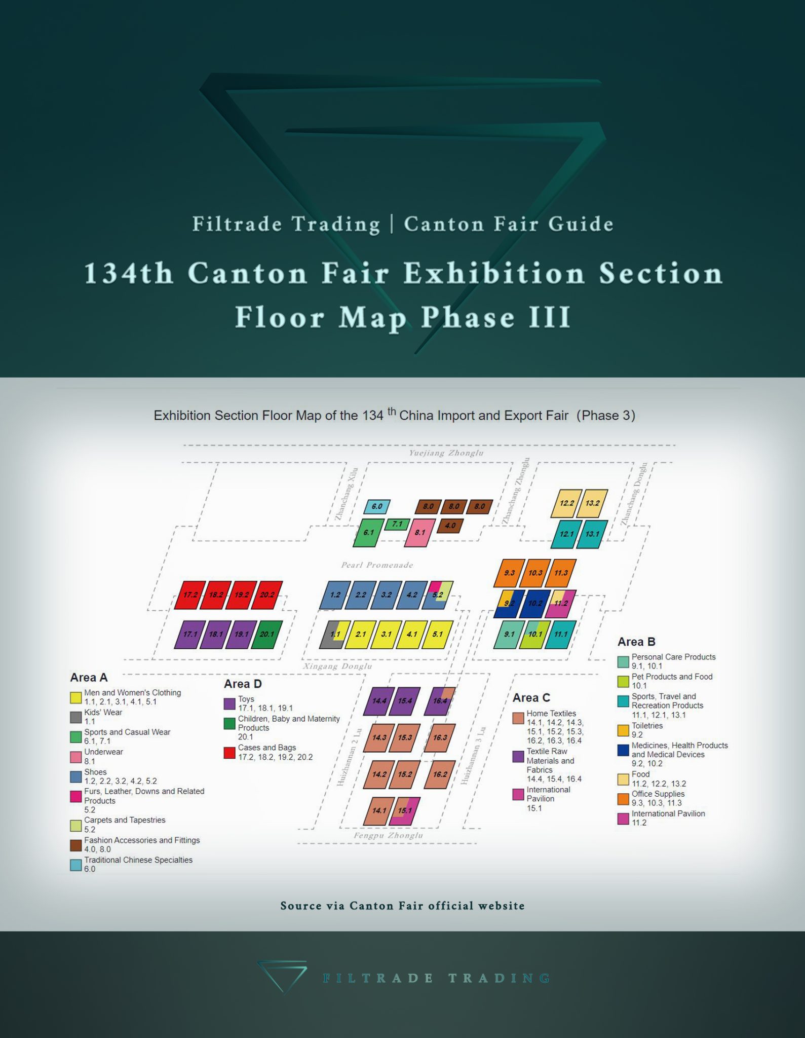 The 134th Canton Fair Exhibition Section Floor Map – Filtrade Trading